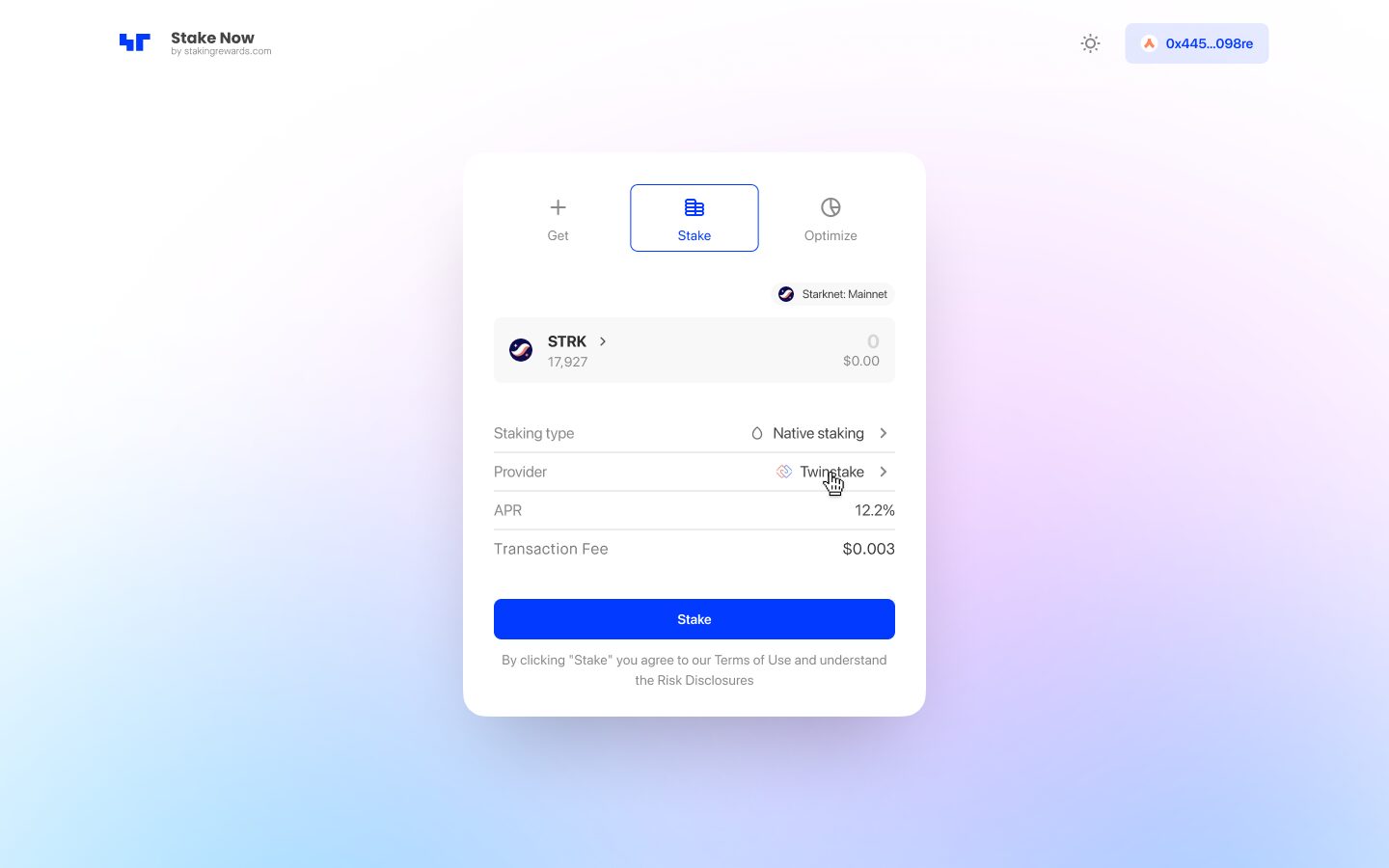 A Guide to Delegate Your Stake | Starknet