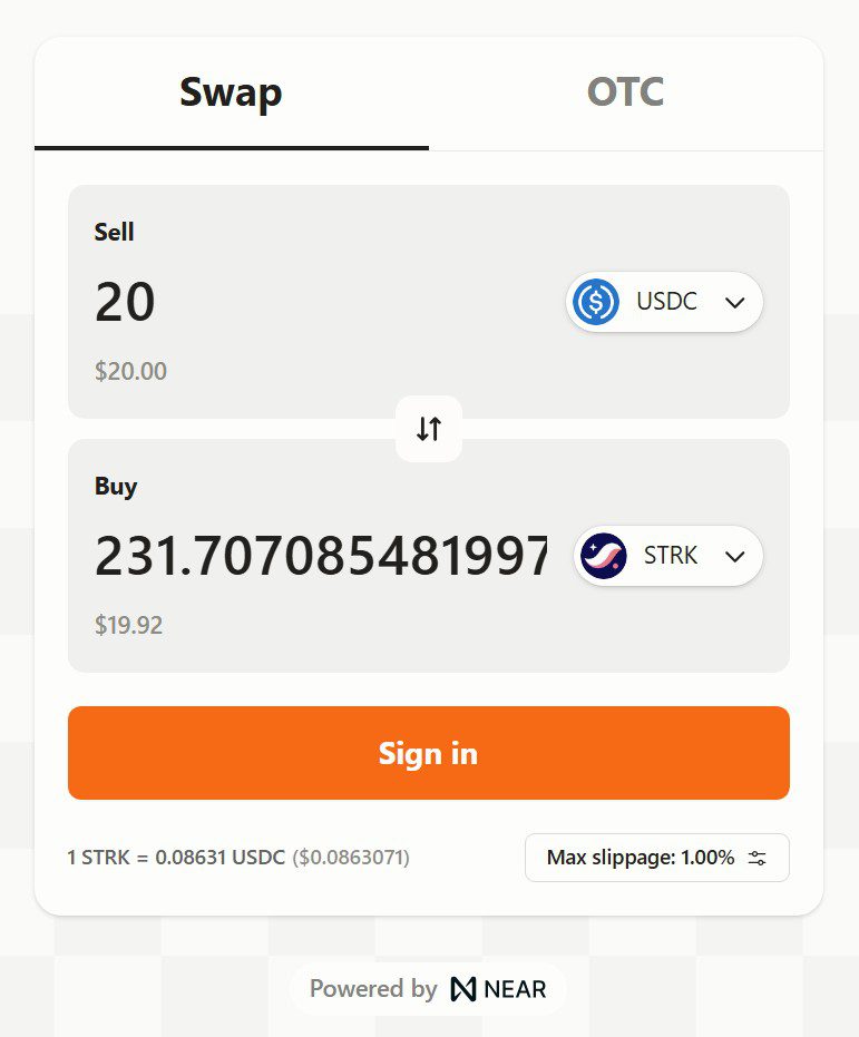 NEAR Intents: Seamless Cross-Chain Interoperability for Starknet